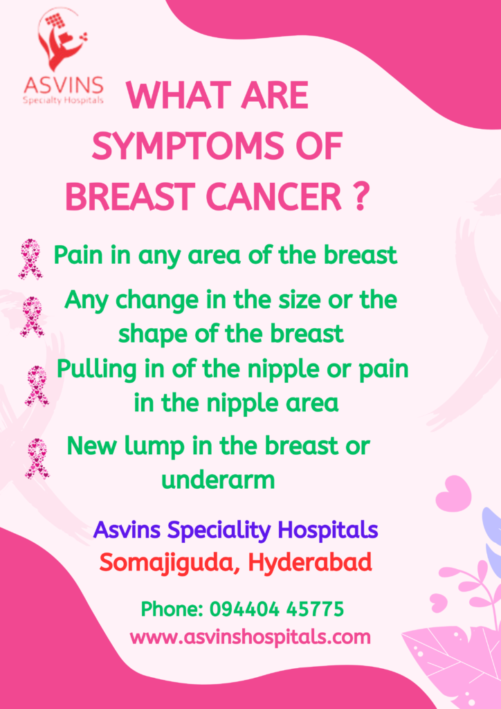 Early Symptoms of Breast Cancer - Asvins Specialty Hospitals